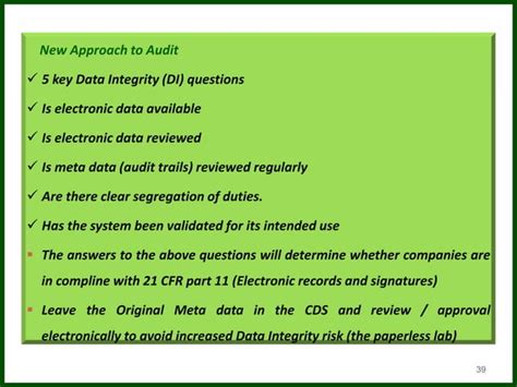 DATA INTEGRITY GMP COMPLIANCE PPTX