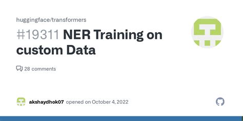 Ner Training On Custom Data · Issue 19311 · Huggingfacetransformers