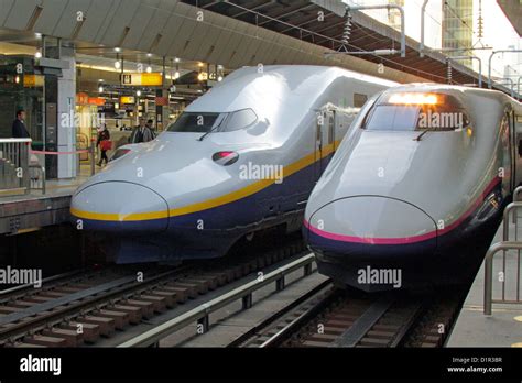 The Joetsu E4 Series And Tohoku E2 Series Shinkansen At Tokyo Station