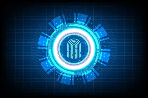 Premium Vector Vector Abstract Security System Concept With Fingerprint On Technology Background
