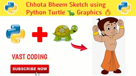 Chhota Bheem Sketch Using Python Turtle Graphics In Python Programming