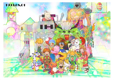Agumon Botamon Centalmon Elecmon Gabumon Gennai Gomamon Ishida Yamato Izumi Koshiro