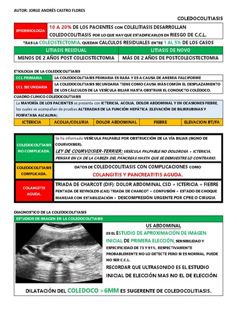 Coledocolitiasis Pdf Sistema Exocrino Especialidades Medicas