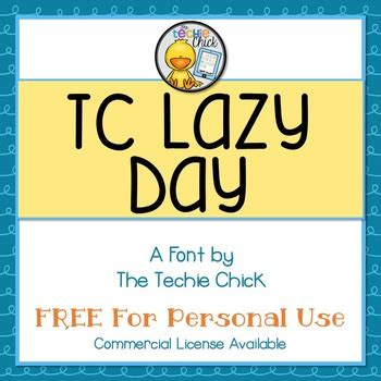 TC Lazy Day Font Personal Use By Sherri Miller TPT