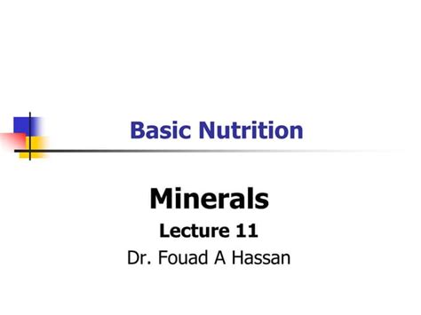 Minerals Ppt