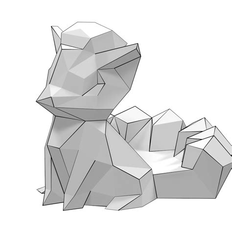 3d Papercraft Model Of Vulpix Pokemon Free Printable Papercraft Templates