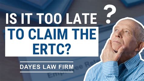 Is It Too Late To Claim The Ertc Youtube