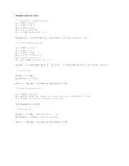Matlab Code For Lab Docx Matlab Code For Lab Partially Submerged Q P Kg M G