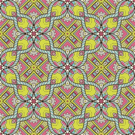 premium vector decorative geometric tile seamless pattern