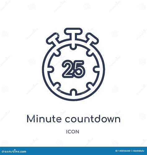 Linear Minute Countdown Icon From Electronic Stuff Fill Outline Collection Thin Line Minute