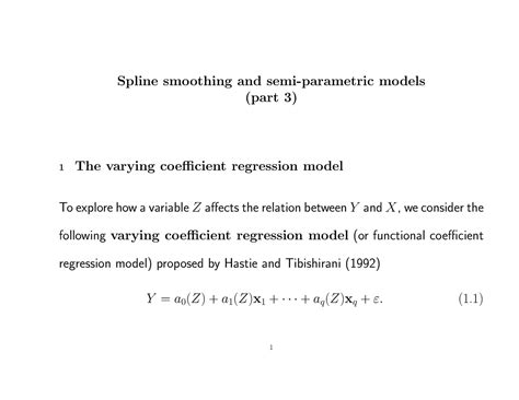 Sp C Spline Smoothing And Semi Parametric Models Spline Smoothing And Semi Parametric Studocu