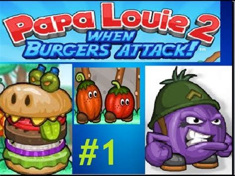 Papa Louie 2 When Burgers Attack 100 Walkthrough Part 1 Trouble
