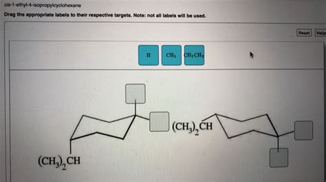 Solved Cis 1 Ethyl 4 Isopropylcyclohexane Drag The