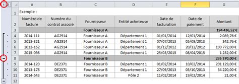 Comment Grouper Des Colonnes Lignes Compétences Excel