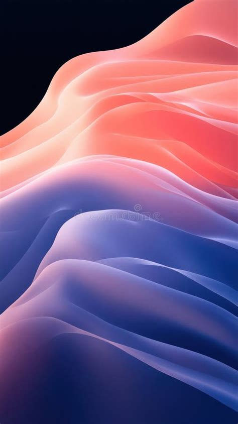 Abstract Waves In Gradient Colors Creating A Soothing Visual Effect Stock Illustration