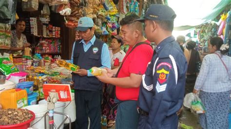 ကျိုက်လတ်မြို့နယ် မြို့မဈေးကြီးအတွင်းရှိ ကုန်မျိုးစုံဆိုင်များအား ကုန်ပစ္စည်းများ အရည်အသွေးပြည့