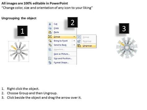 Of Diverging Approaches Using 11 Arrows Ppt Relative Cycle Chart PowerPoint Slides