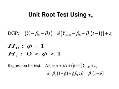 ppt unit root tests powerpoint presentation free download id 2922672