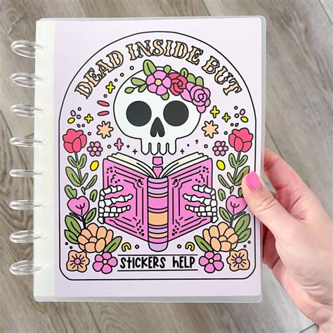 Dead Inside Stickers Help Disc Bound Sticker Album Sweet Bean Plans