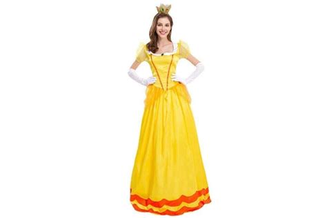 Buy Super Mario Bros Princess Daisy Dress Party Cosplay Costume Sizes Online