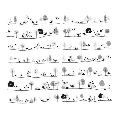 Premium Vector Bird Divider Cartoon Illustration Cute Bird Doodle