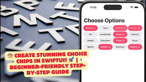 🎨 Create Stunning Choice Chips In Swiftui 🚀 Step By Step Guide 🔥