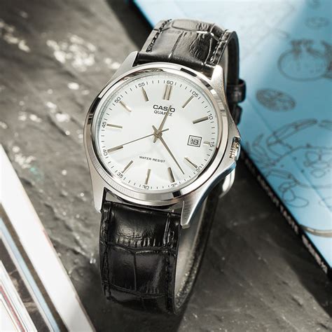 卡西欧男士石英表商务休闲运动手表casio防水表皮带男表mtp 1183a 虎窝淘