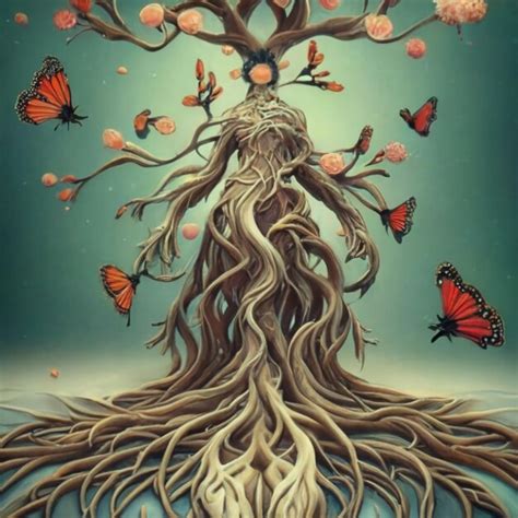 Premium Photo Fantasy Woman Trees Spirit Wanders Woods In Dark Magic Forest Girl Tree Took