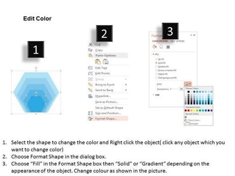 Business Diagram Five Staged Hexagon For Process Flow Presentation Template