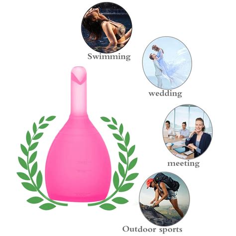 의료용 실리콘 생리 컵 밸브 방출 생리 컵 실리카 젤 여성용 컵 코파 Aliexpress