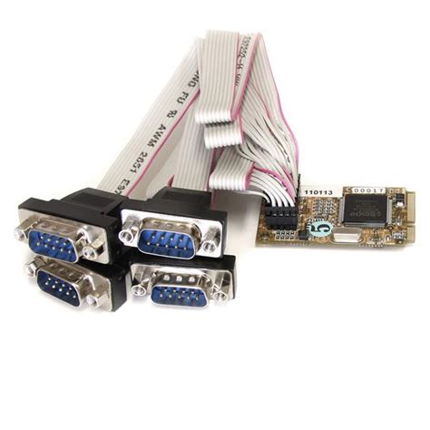 Mini PCIe Serial Card PCI Express RS232 16650 UART 4 Port StarTech Com United Kingdom
