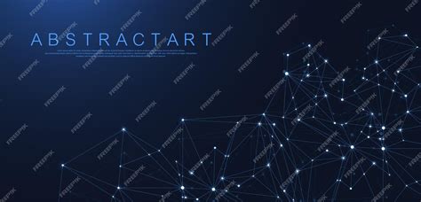 Premium Vector Technology Abstract Lines And Dots Connection Background