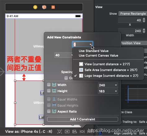 Ios 12 Auto Layout界面自动布局系列2 使用xcode的interface Builder添加布局约束xcode 布局约束 Csdn博客