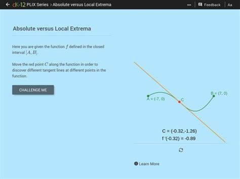 Absolute Versus Local Extrema Interactive For 11th Higher Ed Lesson Planet