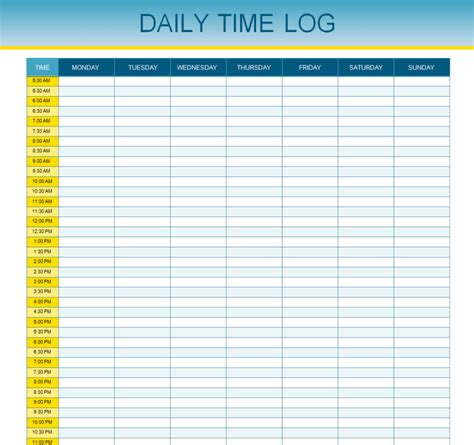 17 Handy Time Log Templates In Word And Excel