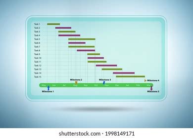 Illustration Gantt Chart Project Management Concept Stock Illustration Shutterstock