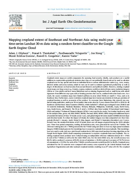 Pdf Mapping Cropland Extent Of Southeast And Northeast Asia Using Multi Year Time Series