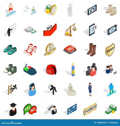 Operating Icons Set Isometric Style Stock Vector Illustration Of