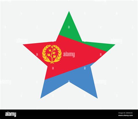 Eritrea Star Flag Eritrean Star Shape Flag Country National Banner