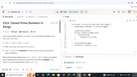 Leetcode Dsa Problemsolving Programming Algorithms Primenumbers