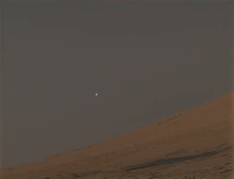 Phobos Entering The Shadow Of Mars Based On Curiosity Data Details In Comments R Spaceporn