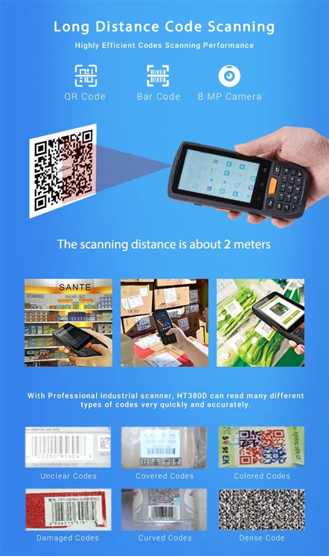 4 Inch Android Wireless 4g Handheld Industrial Pda Barcode Scanner