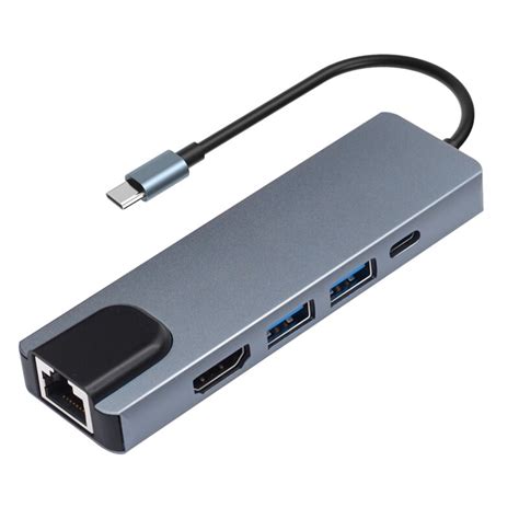 5 In 1 Usb Type C Hub Hdmi 4k Usb C Hub To Gigabit Grandado