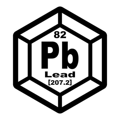 Premium Vector Lead Or Plumbum Element Iconchemical Element In The Periodic Table