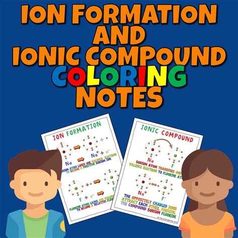 Ionic Compounds Coloring Page Ionic Color Compound Formulas Quiz