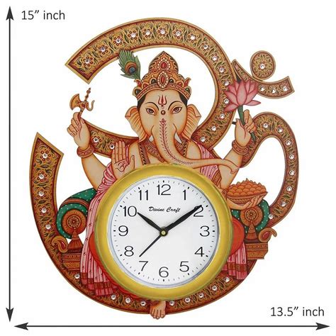 lord ganesh wall clock size various model name number ganesha at rs