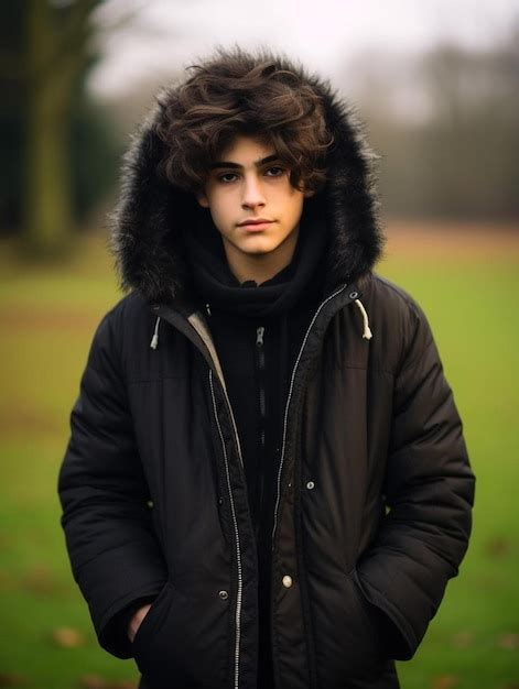 Premium Ai Image Portrait Photo Of Russian Teenage Male Straight Hair