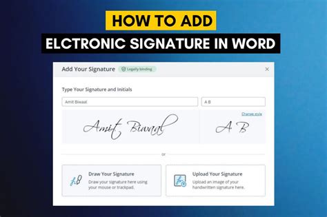 How To Add An Electronic Signature To Word Document