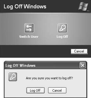StartLog Off Windows XP Pro The Missing Manual Second Edition Book