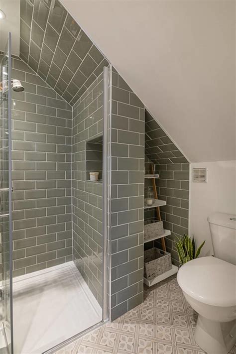 Sloped Ceiling Bathroom Small Attic Bathroom Upstairs Bathrooms Bathroom Design Small House
